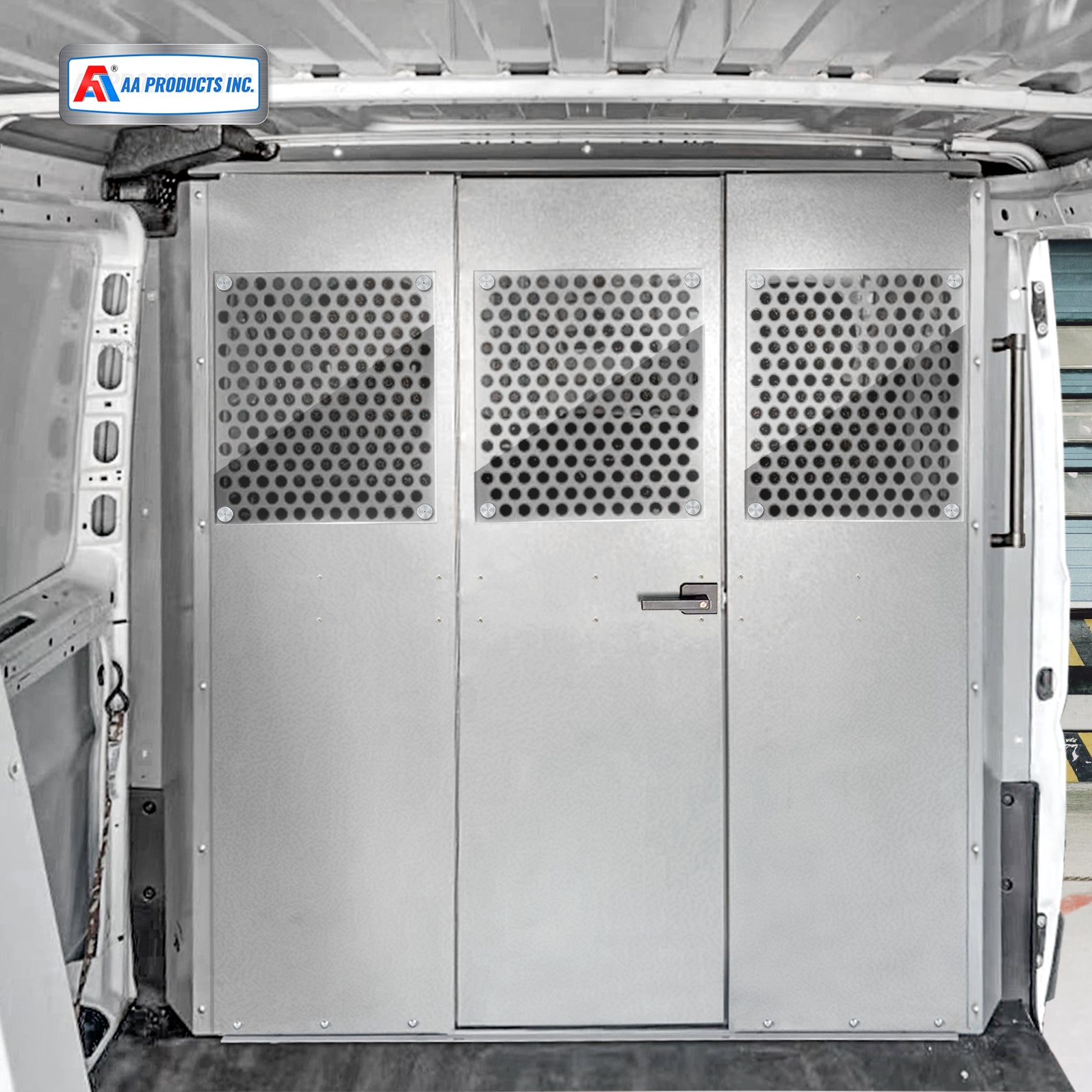 AA Products Model PT-PR-DKWB Steel Cargo Van Safety Partition Equipped ...