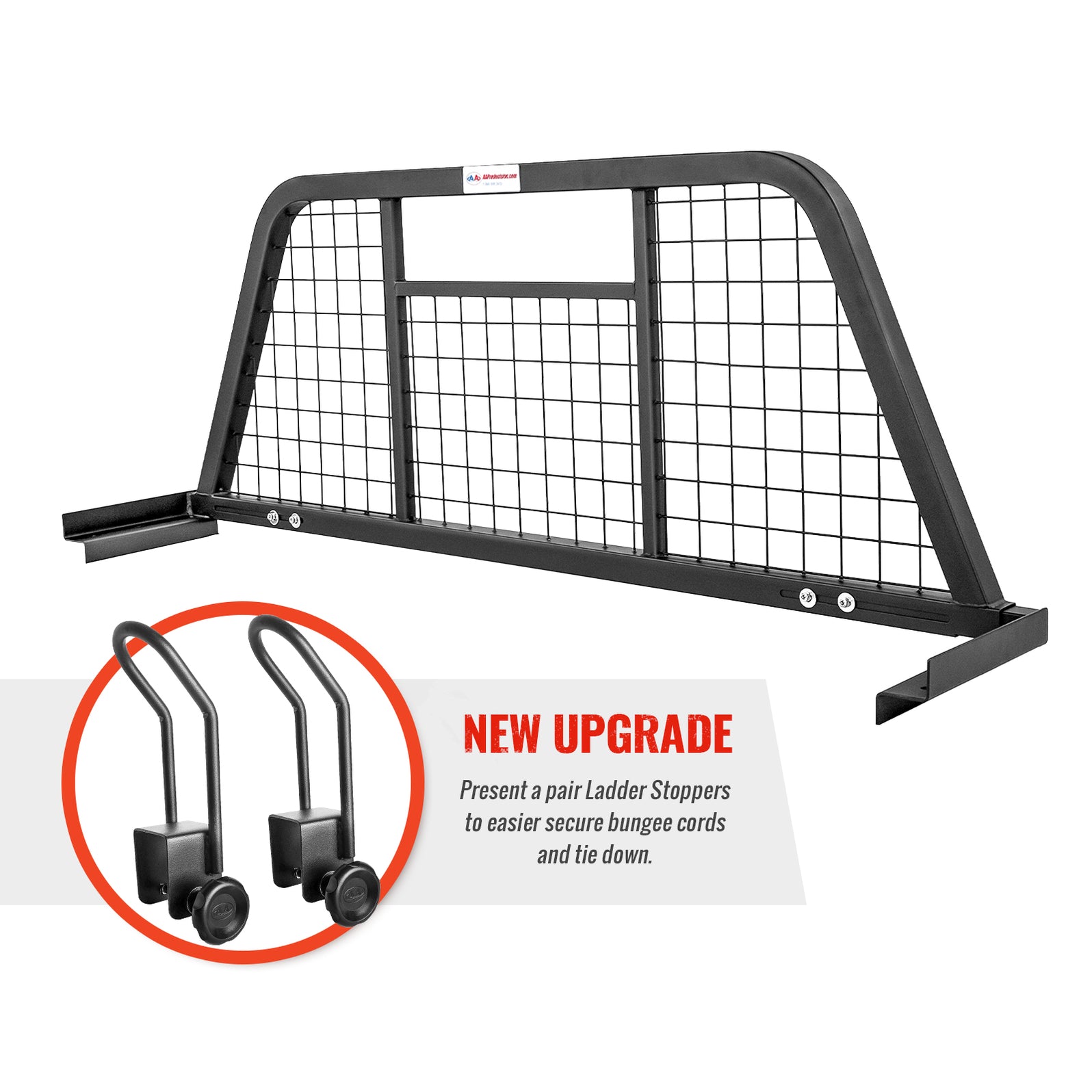 AA-Racks Universal Headache Rack Adjustable Back Rack Rear Window Cab ...