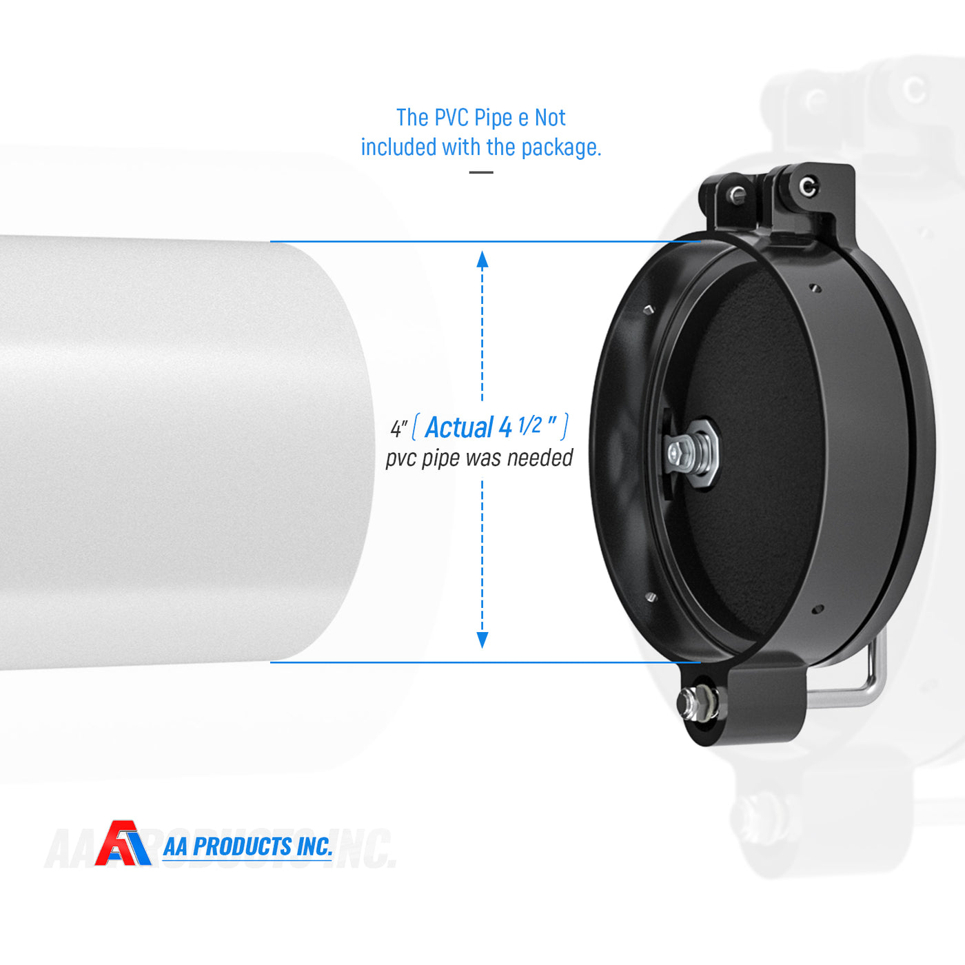 AA Products Universal Conduit Carrier Kit Fit 4" PVC Pipe, No Drilling ...