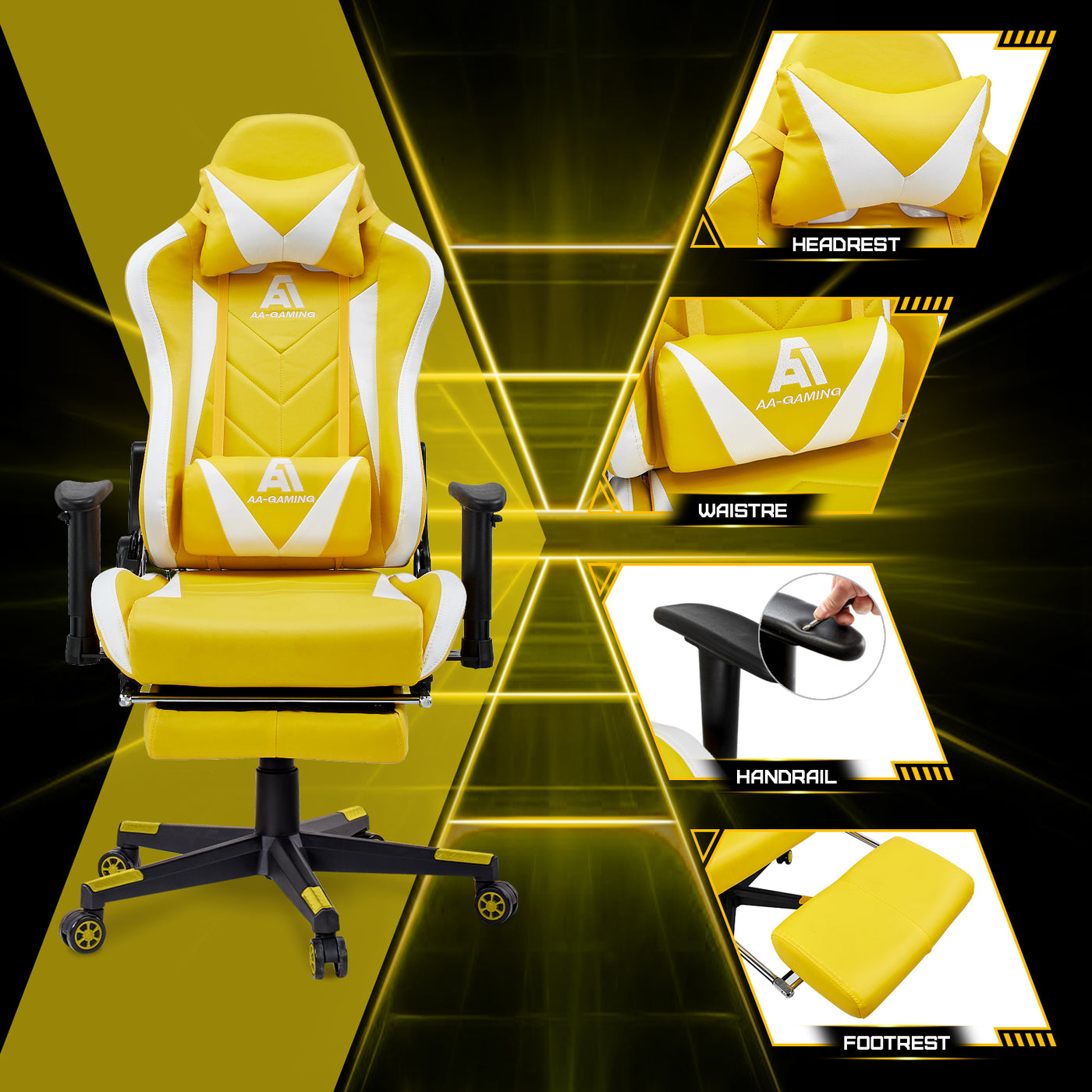 AA Products Gaming Chair High Back Ergonomic Computer Racing Chair ...