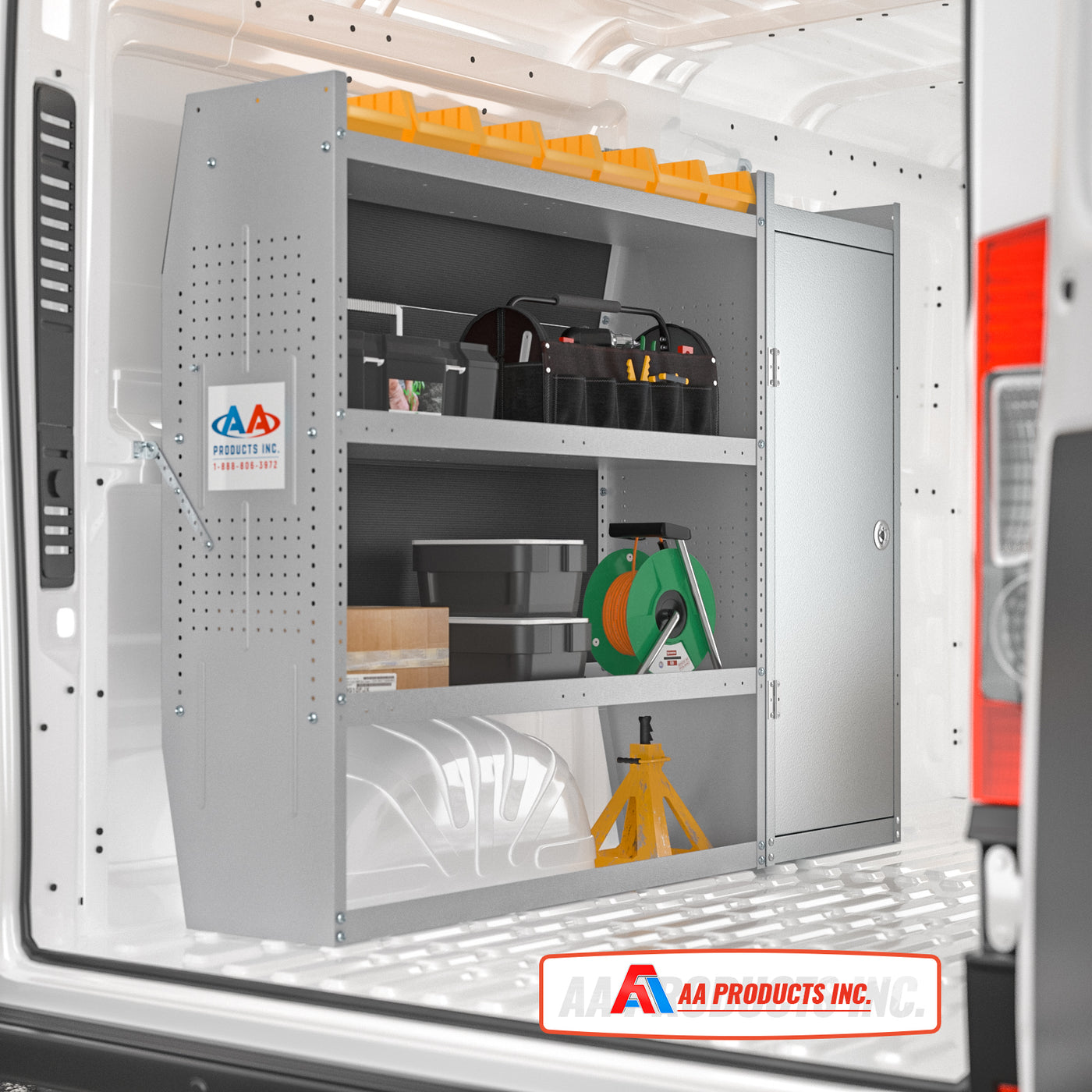 CAB-4618 Steel Van Storage Cabinet 46" Locking Tool Cabinet with ...