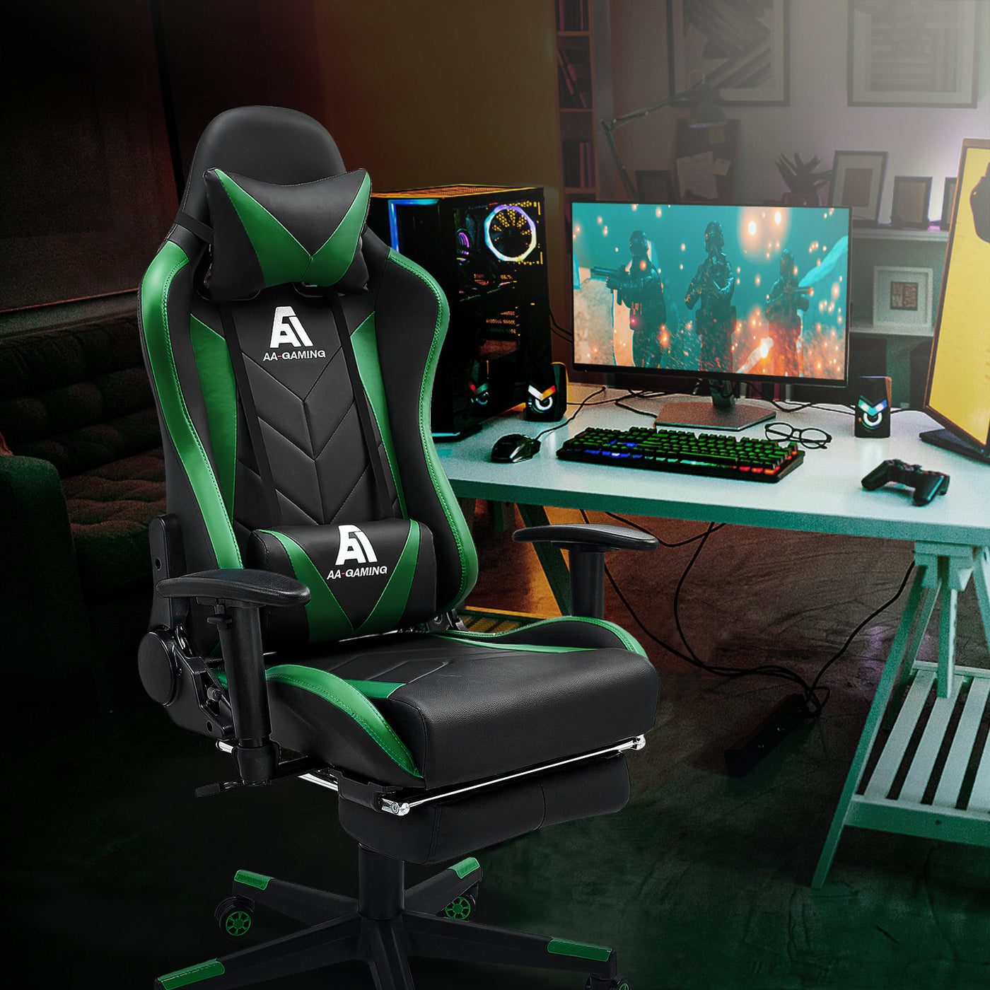 AA Products Gaming Chair High Back Ergonomic Computer Racing Chair ...