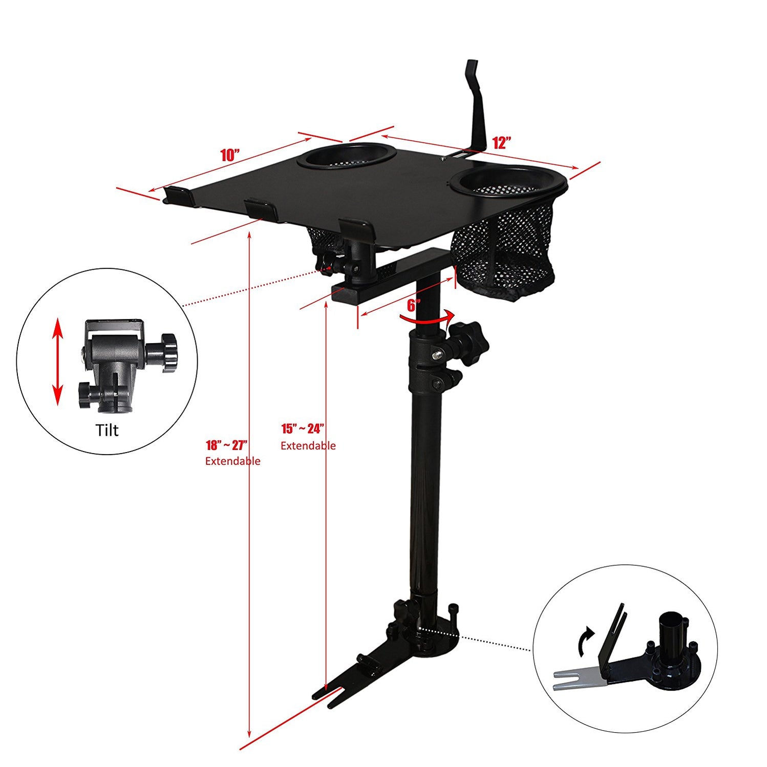 AA Products Universal Car Laptop Mount Truck Vehicle Notebook Laptop ...